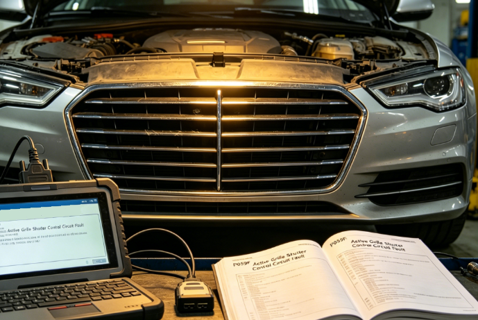 P059F Code Explained: Active Grille Shutter Stuck Off (Symptoms, Fix