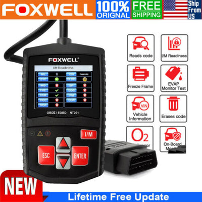 Foxwell NT201 Check Engine Light, Read and Clear Fault Codes, Live Dat