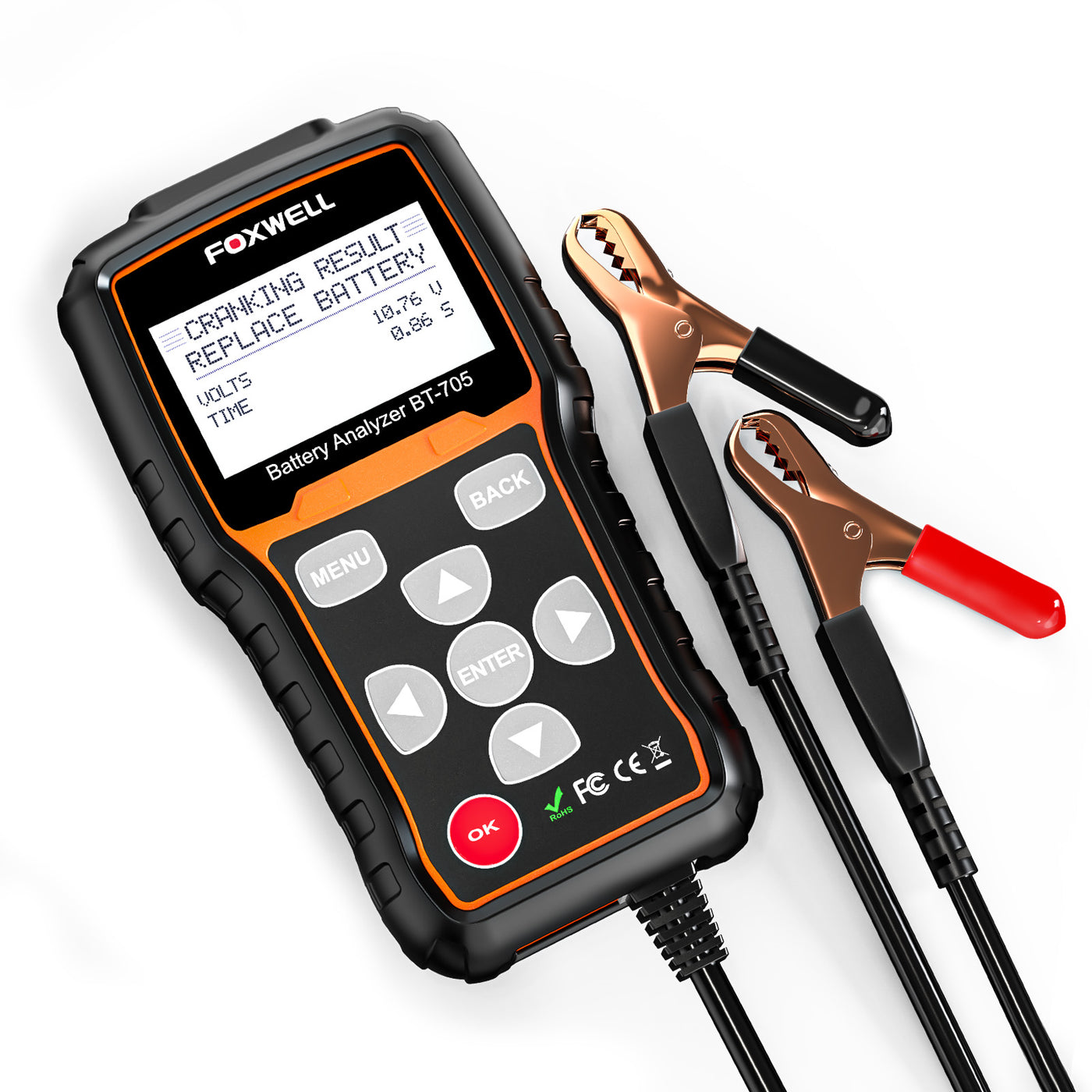 Foxwell BT705 12V Battery Tester 24V Truck Analyzer Cranking Charging