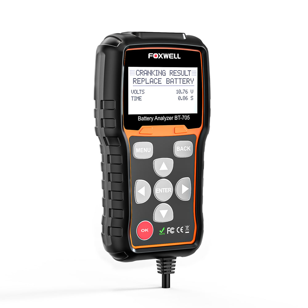 Foxwell BT705 12V Battery Tester 24V Truck Analyzer Cranking Charging