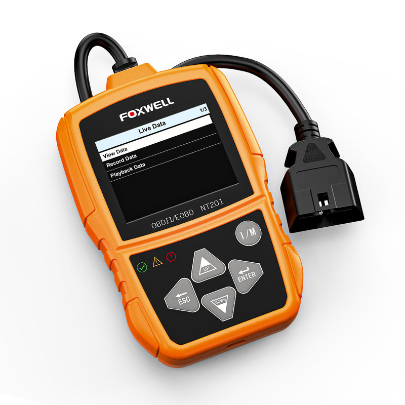 Foxwell NT201 Check Engine Light, Read and Clear Fault Codes, Live Dat